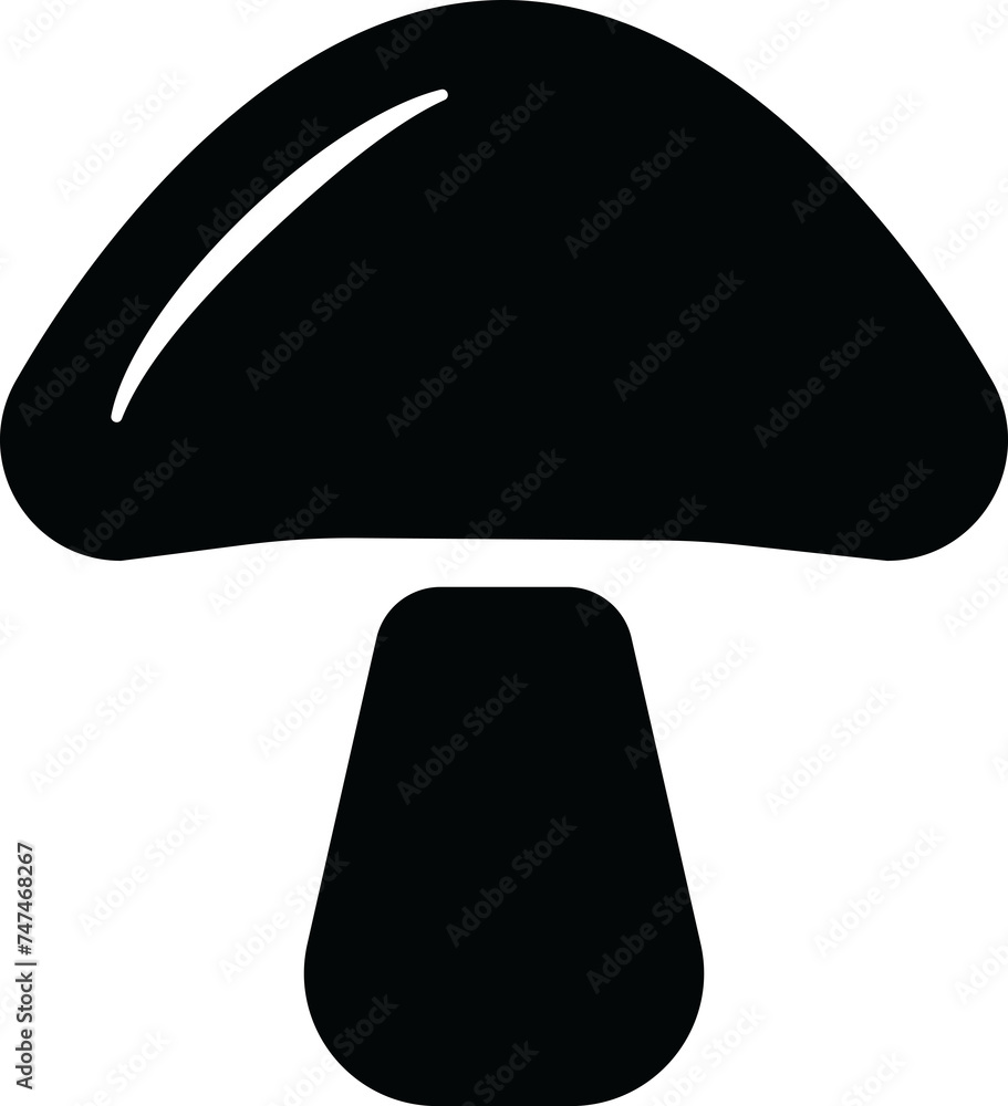 Mushroom Icon On transparent background. Whimsical Mushroom Icon ...