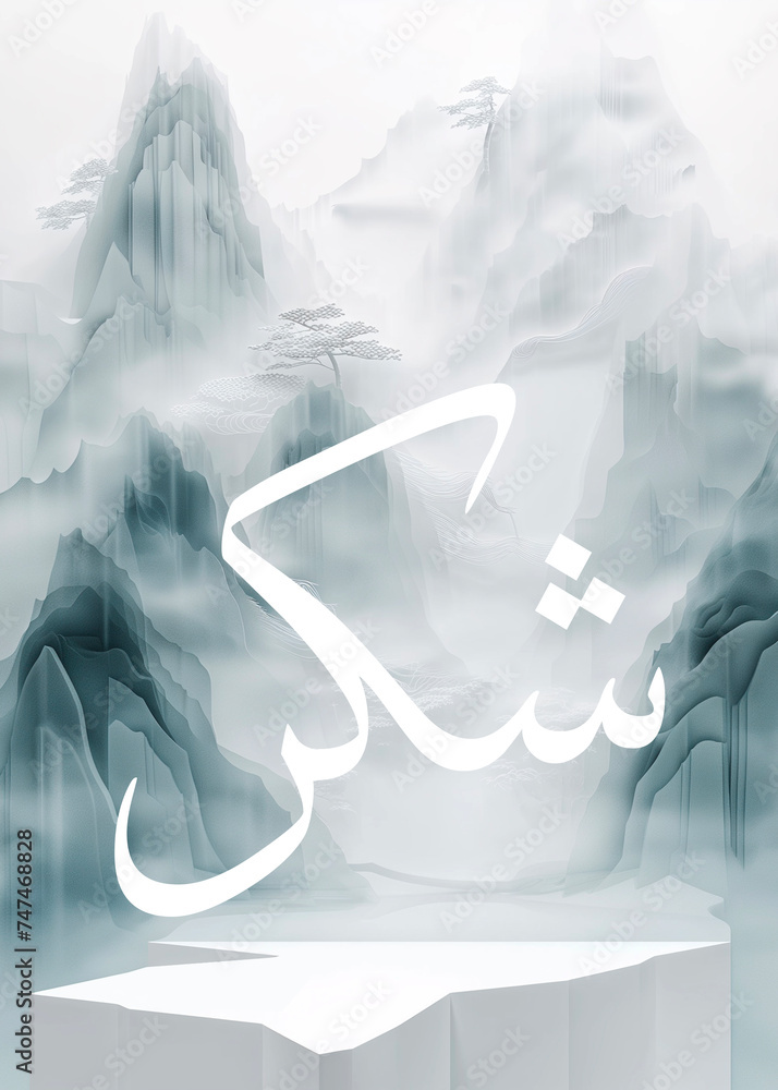 Shukr in Arabic which translates to "Gratitude".Islamic Wall Art ...
