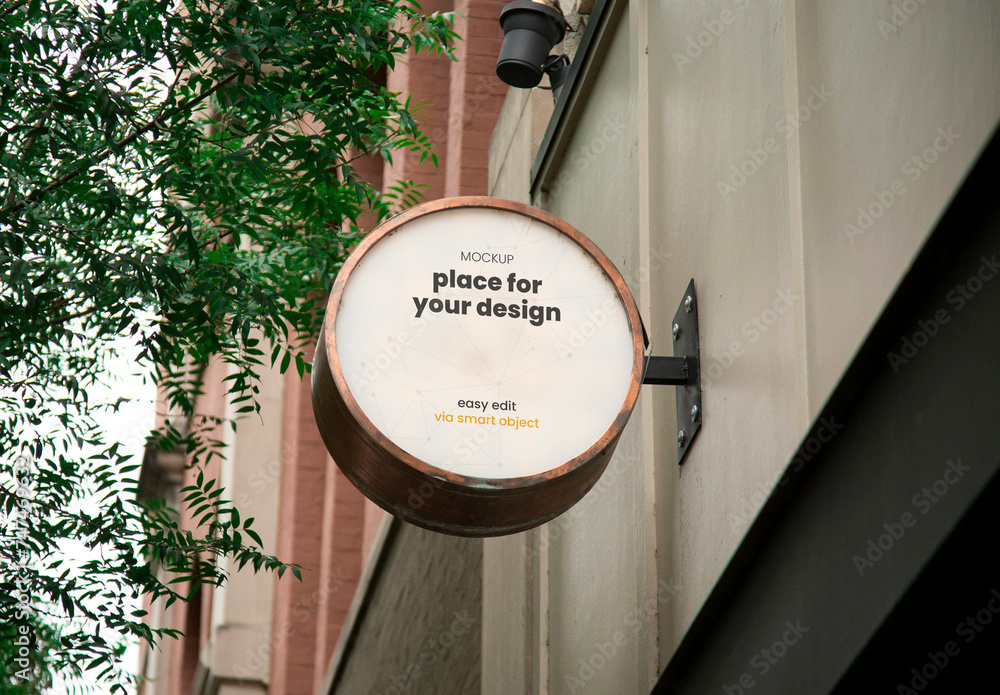 Logo Sign Mockup Stock Template | Adobe Stock