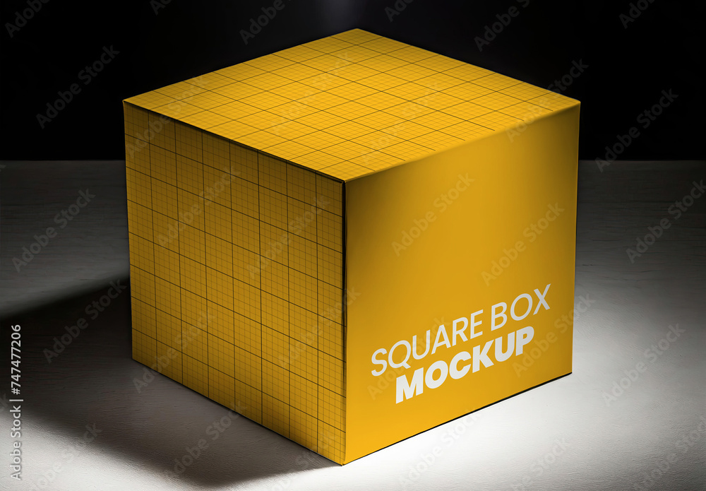 Square Box Mockup 02 Stock Template | Adobe Stock