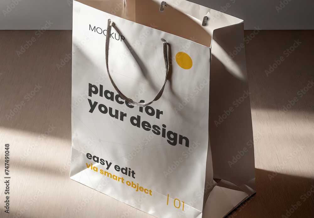 Paper Bag Mockup 03 Stock Template | Adobe Stock