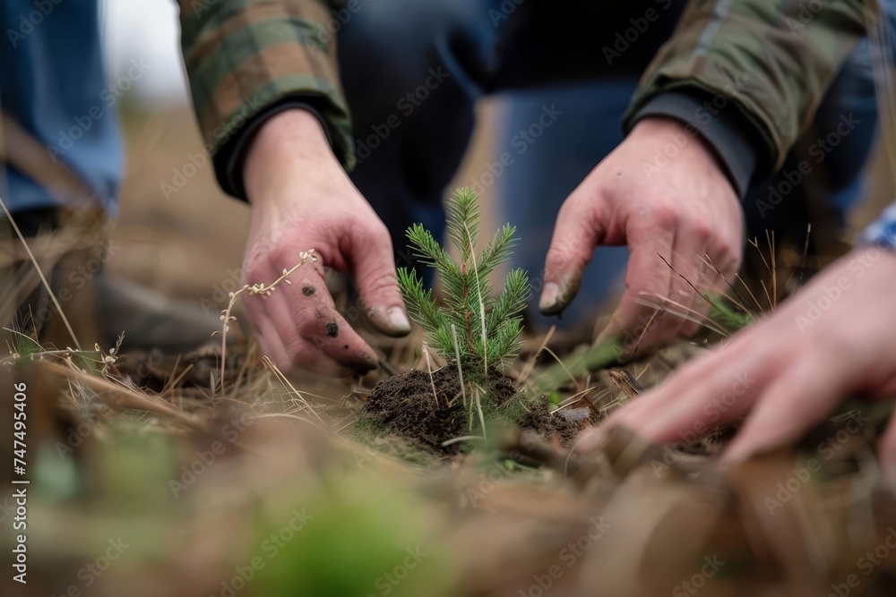 Family planting a tree in memory of a loved one Embodying legacy and ...