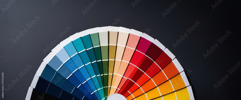 Color guide close up. Assortment of colors for design. Colors palette ...