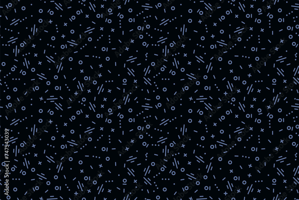 Vector abstract minimalist seamless pattern. Simple black and blue ...