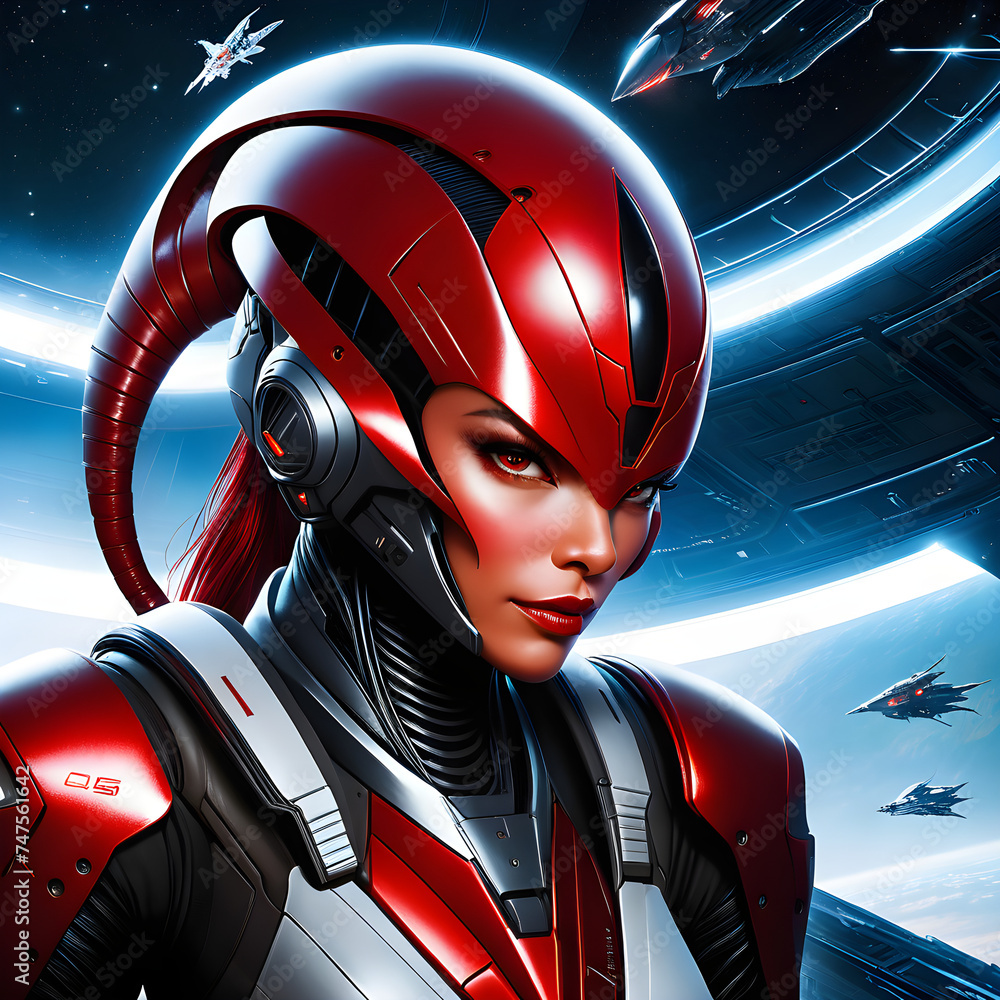 Meet Xara, the anthropomorphic alien mercenary with fiery red skin ...