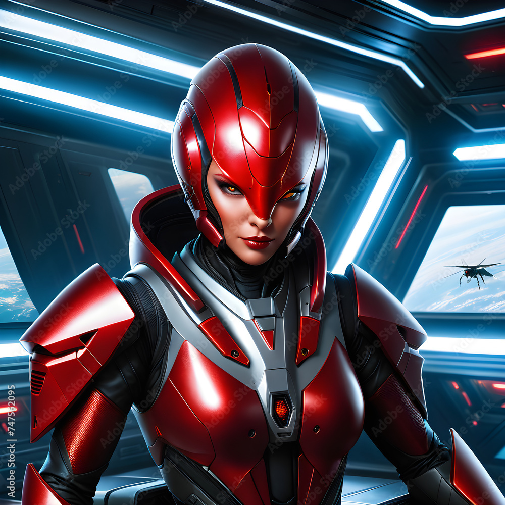Meet Xara, the anthropomorphic alien mercenary with fiery red skin ...