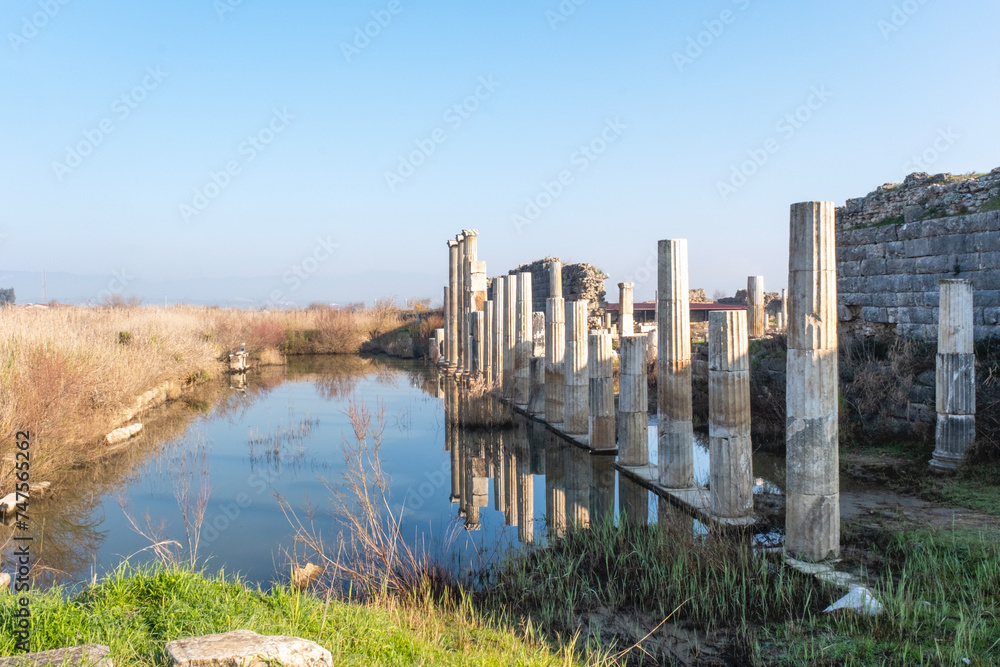 Scenic views from Magnesia which was an ancient Greek city in Ionia, at ...