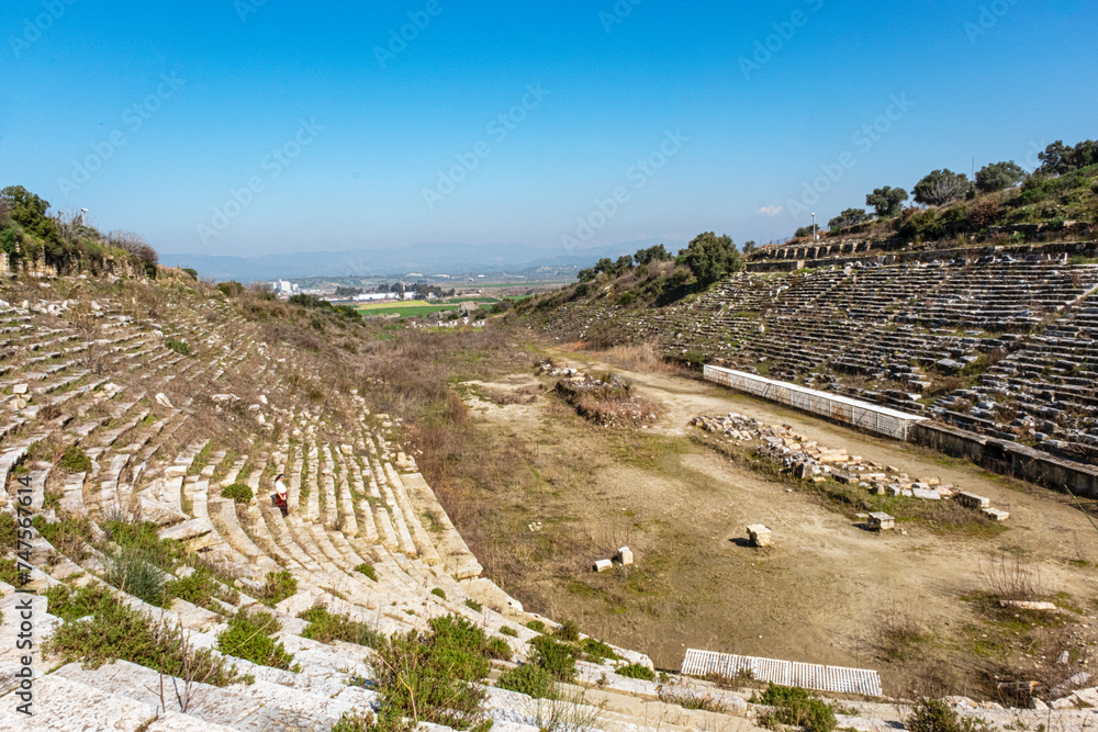 Scenic views from Magnesia which was an ancient Greek city in Ionia, at ...