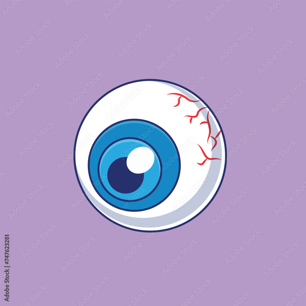 Eye Ball Cartoon Vector Icons Illustration. Flat Cartoon Concept ...