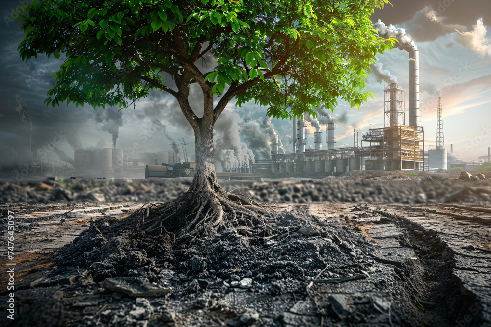 Actions Impact the Environment, Carbon Footprint Concept, Generative AI ...