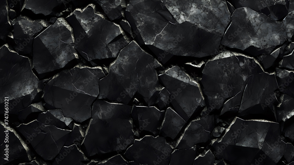 Rugged black stone texture. A high-resolution image of dark stone with ...