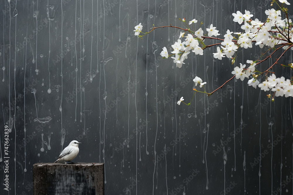 Imagine the tranquil sound of raindrops falling on a tin roof, each ...