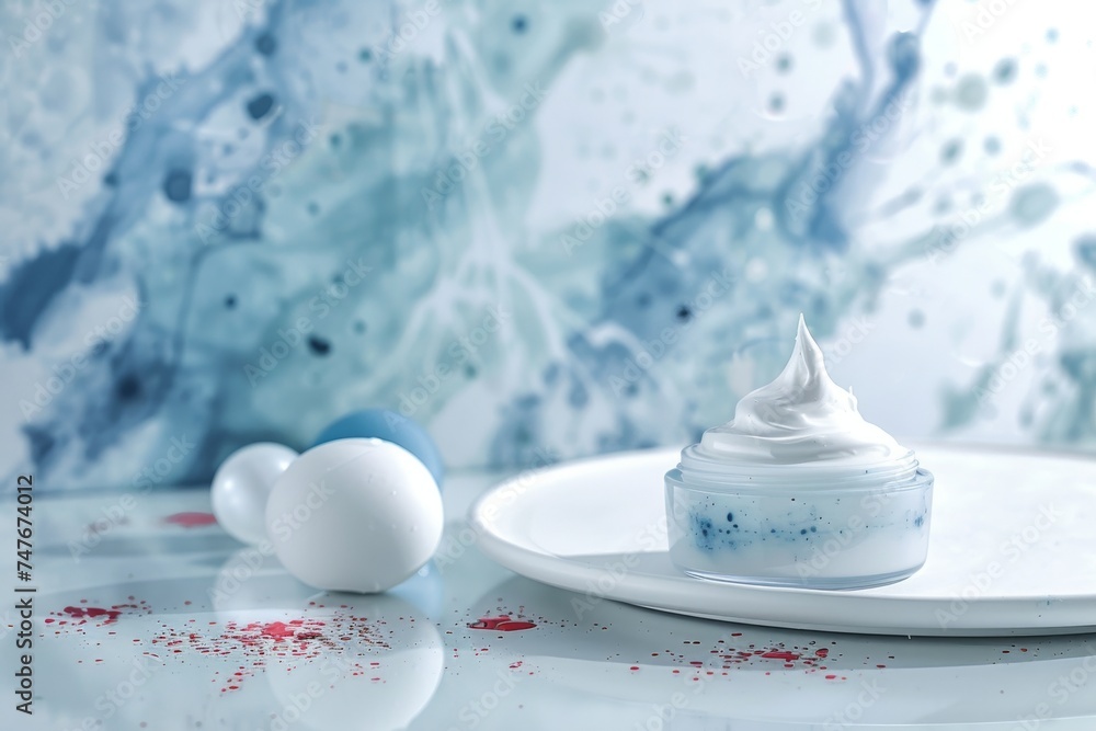 Facial hand skin care cream. Skincare treatment products: concept ...