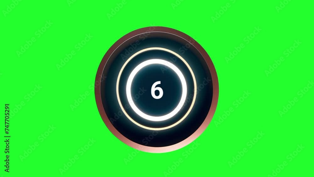 Animated countdown from 10 to 1 in a beautiful circle shape with a ...