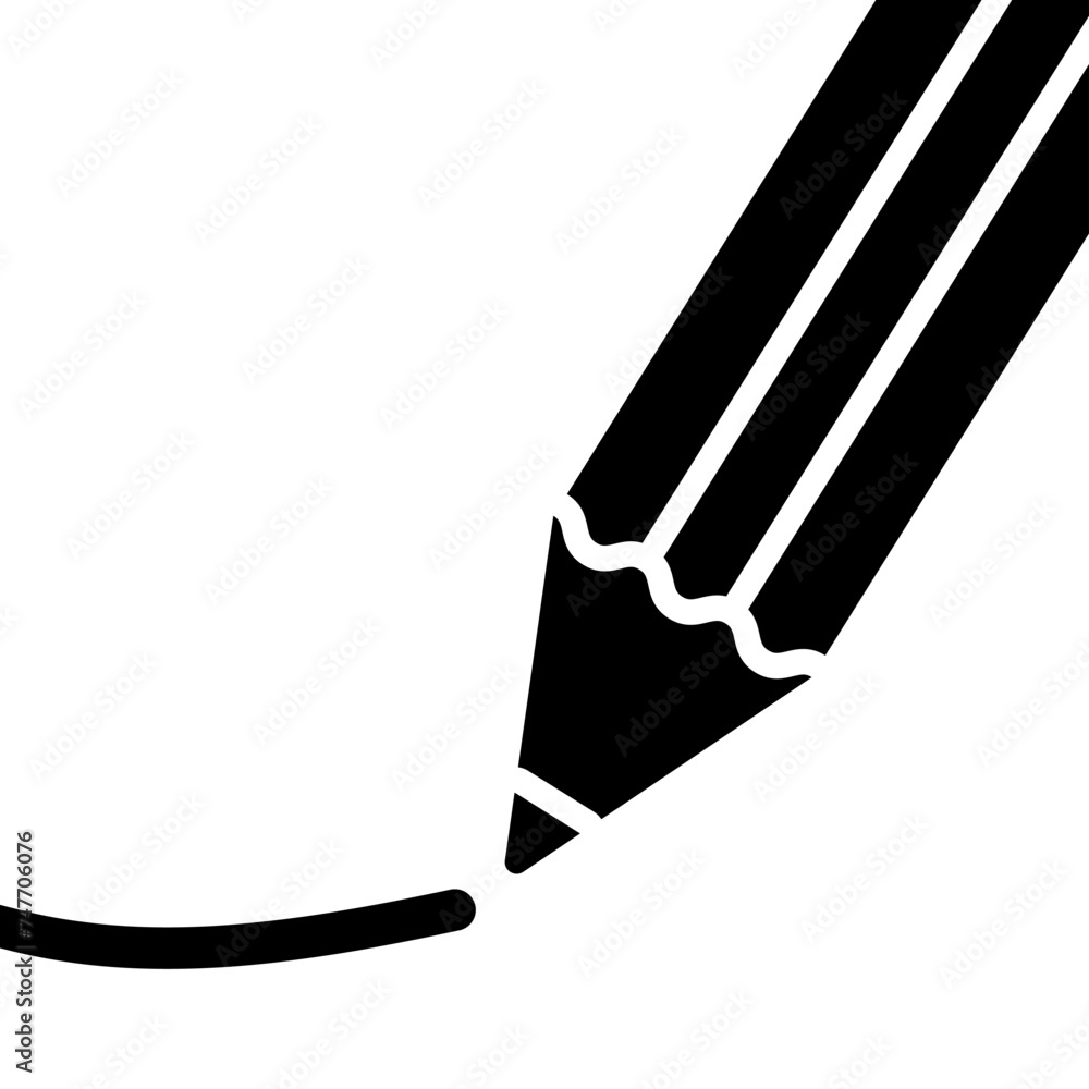 鉛筆で記入しているイラスト Stock Vector Adobe Stock