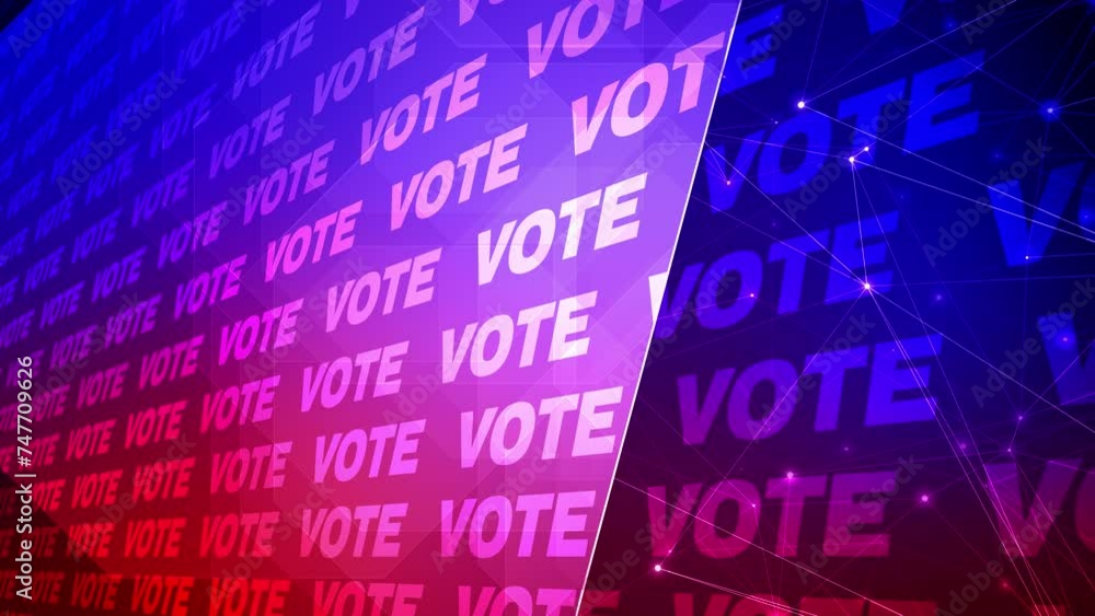 Video Stock Presidential election vote words and connected lines ...