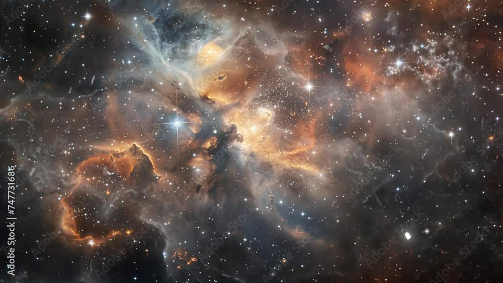 nebula and galaxies in space. universe science astronomy. seamless ...