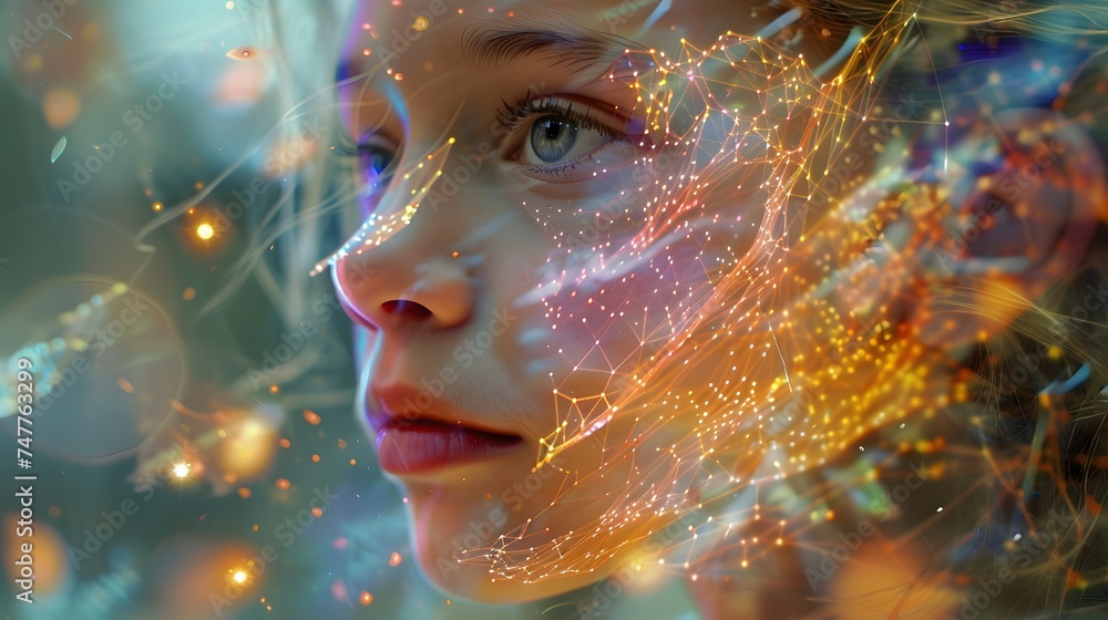 Conceptual Portrait of a Child with a Neural Network Overlay ...