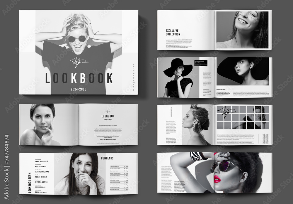Lookbook Magazine Layout Stock Template | Adobe Stock