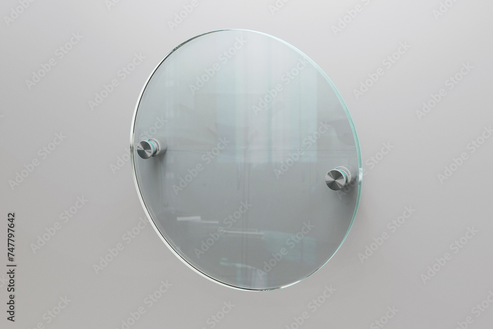 blank circle round clear acrylic glass methacrylate name plate ...
