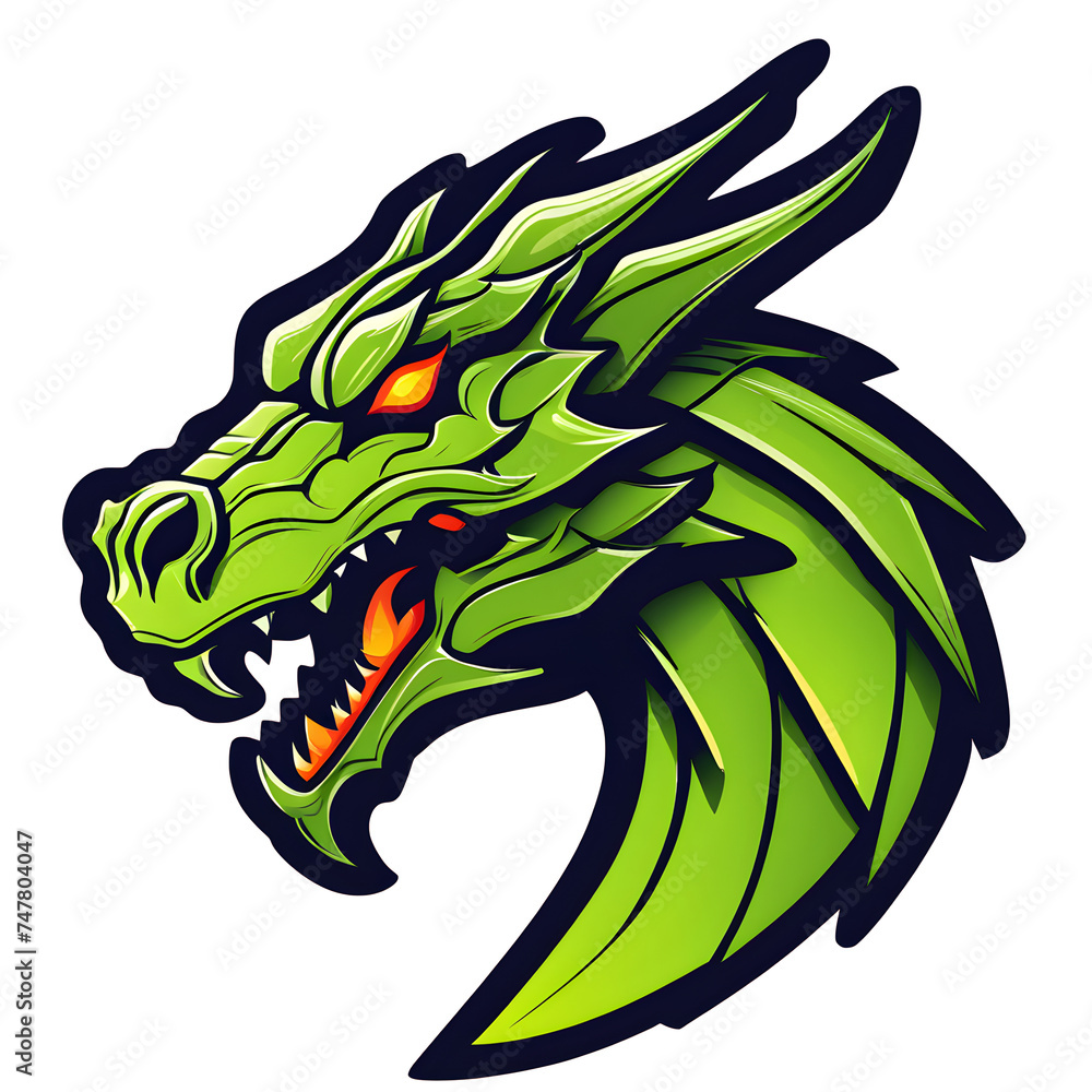 Green Dragon logo icons, chinese zodiac, emblem, ancient mythical ...