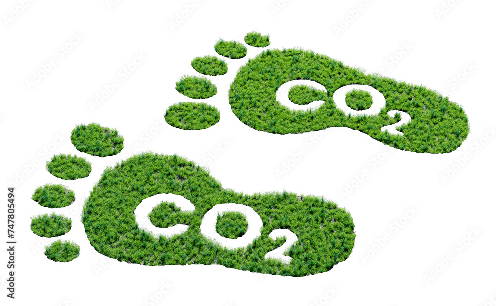 Carbon neutral sign or Carbon footprint. The co2 footprint ecological ...