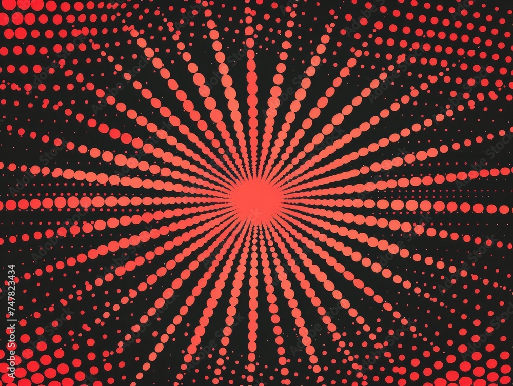 retro radial dotted comic background. Speed lines wallpaper with pop ...