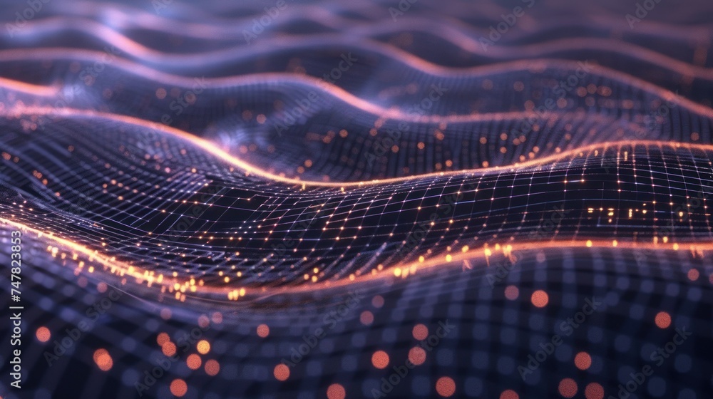 Abstract glowing virtual neural network. Futuristic. in orange tones ... Abstract glowing virtual neural network. Futuristic. in orange tones ...