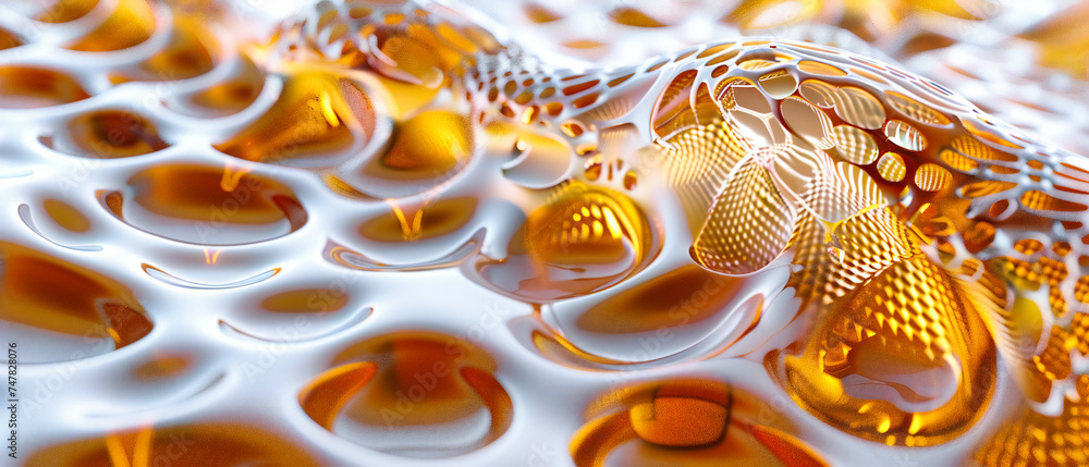 Intricate Cellular Biology in Vivid Colors, Microscopic View of Human ...
