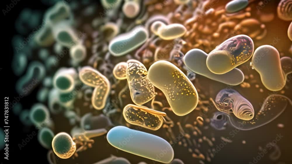 3D illustration of Gram-negative rod-shaped bacteria. Gram-negative rod ...