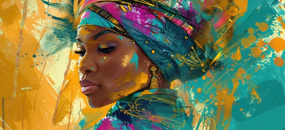A vision of splendor and celebration, a masked reveler bedazzles the ...