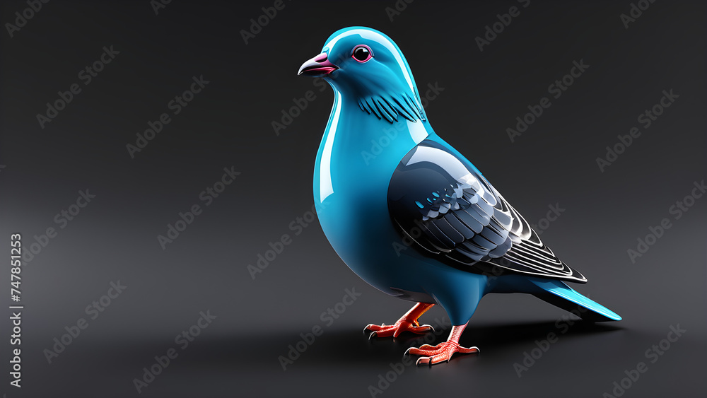 beautiful pigeon birds pigeon emoji on a black background. dove of ...