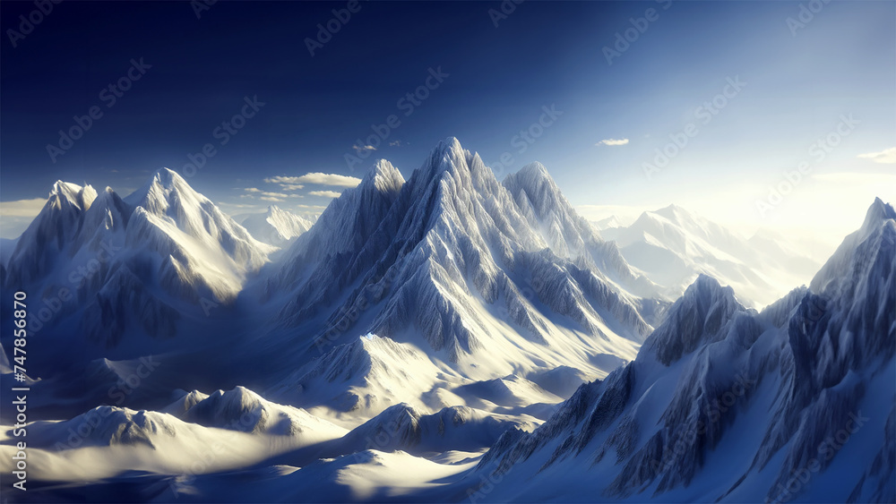 설산 배경화면 Stock Illustration | Adobe Stock