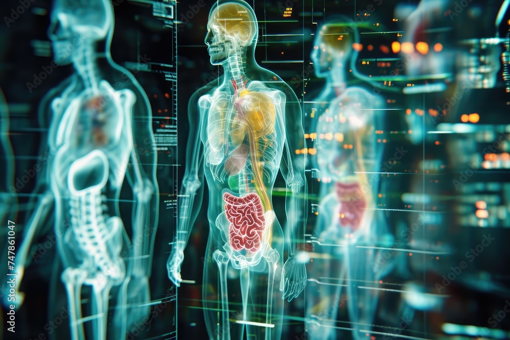Detailed 3D Image of Human Body and Organs Revealing Internal Structure ...