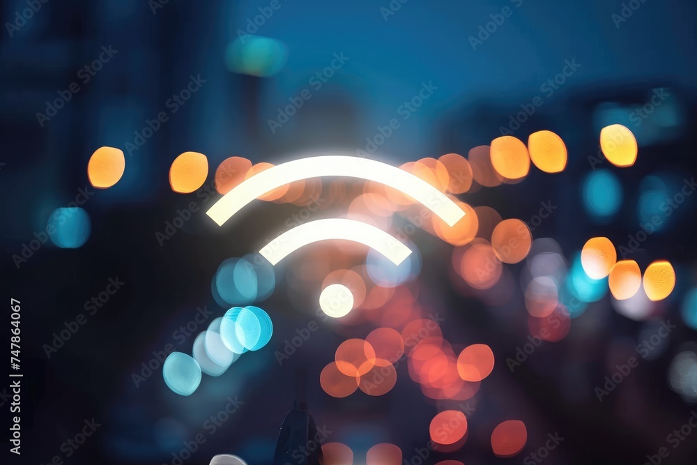 A photo capturing the blurry motion of vehicles and people on a ...