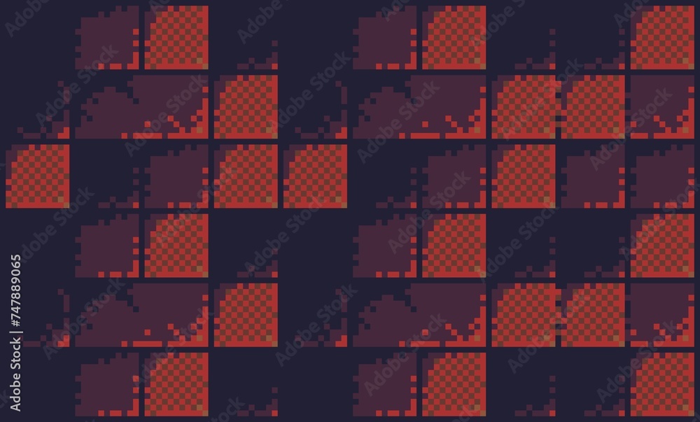 Pixel Art Background. Dungeon texture tile pattern, for pixel art style ...