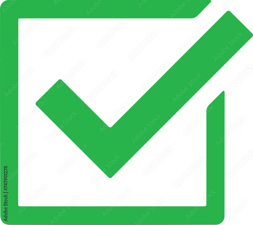 Vetor de Green Check mark icon. Tick mark symbol. Simple check mark ...
