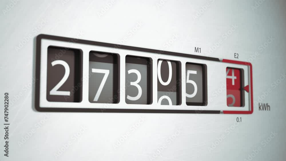 Kilowatt hour electric meter power supply fast turning measuring kWh ...