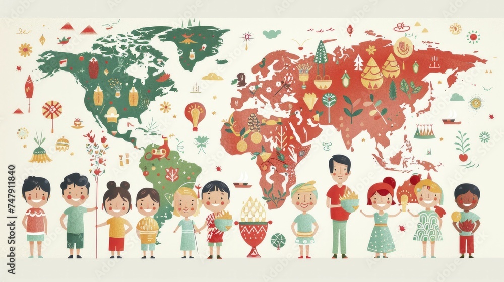 Interactive map of world cultures, offering evergreen educational ...