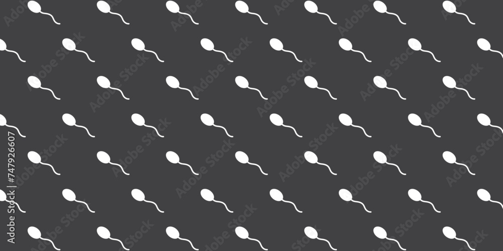 Semen seamless pattern, white male reproductive sperm pattern on grey background vector ...