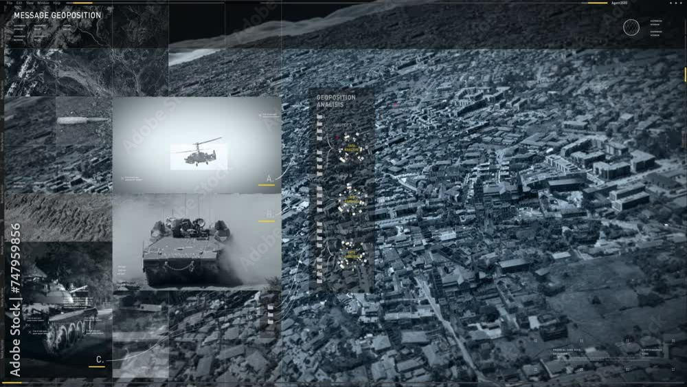 Futuristic position tracking technology used by the military. Military ...