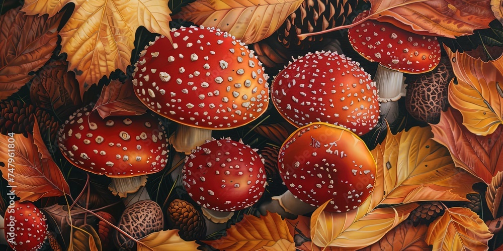 Mushrooms, illustration of what you need to be careful when picking mushrooms in the forest ...