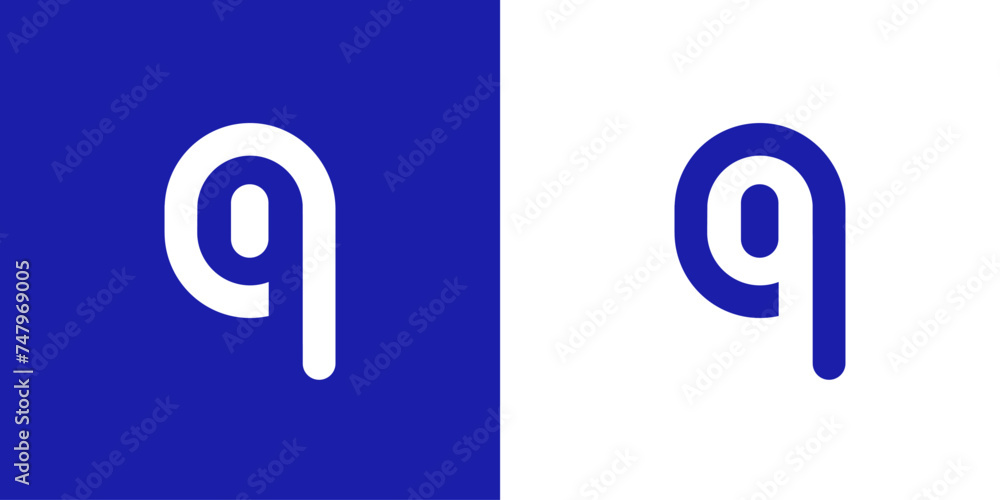 logo typo double lettre B / Q / D espace négatif - logo typo lettre B ...