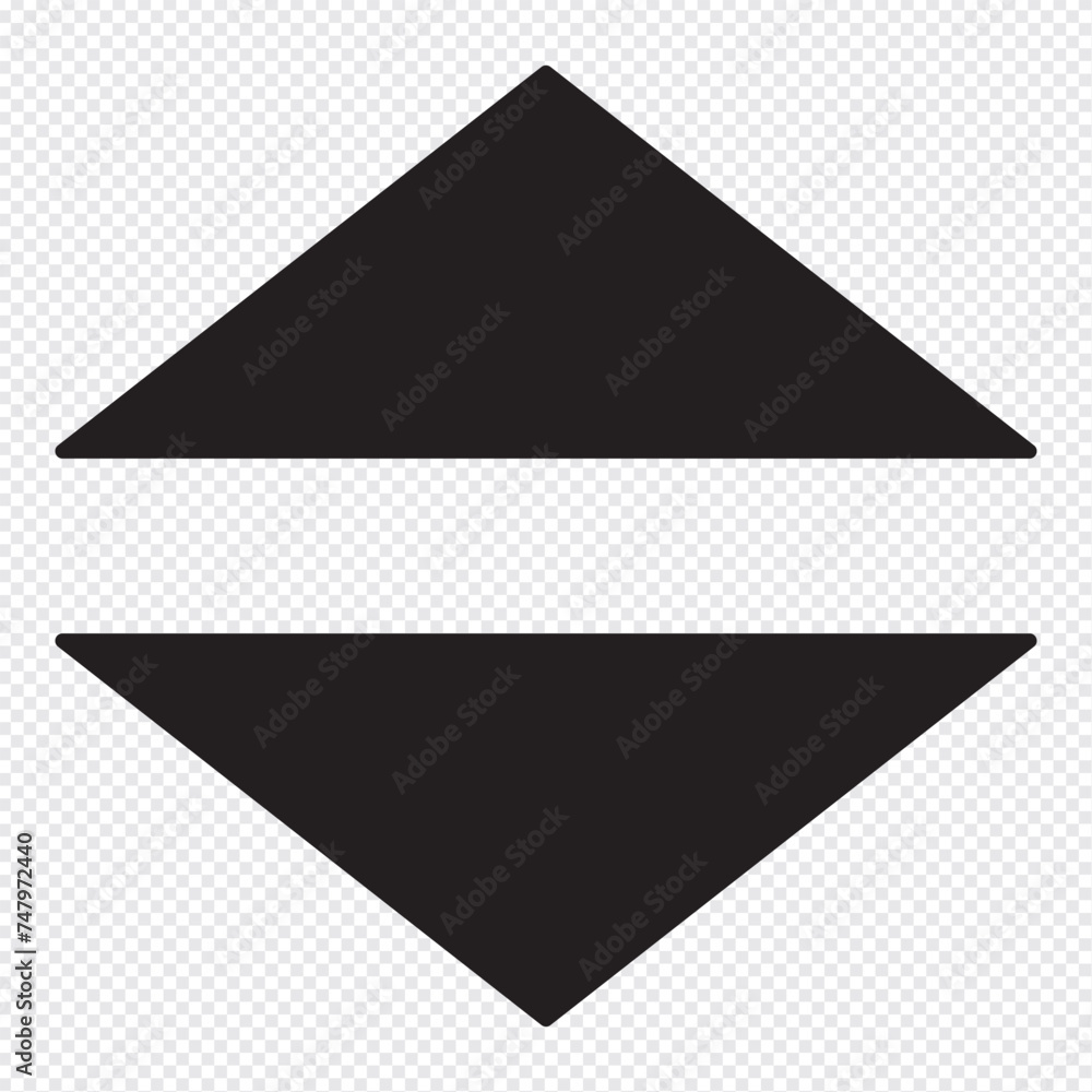 Up Down Arrow Black Icon. Forward Backward Front Back Sign. Above Below ...