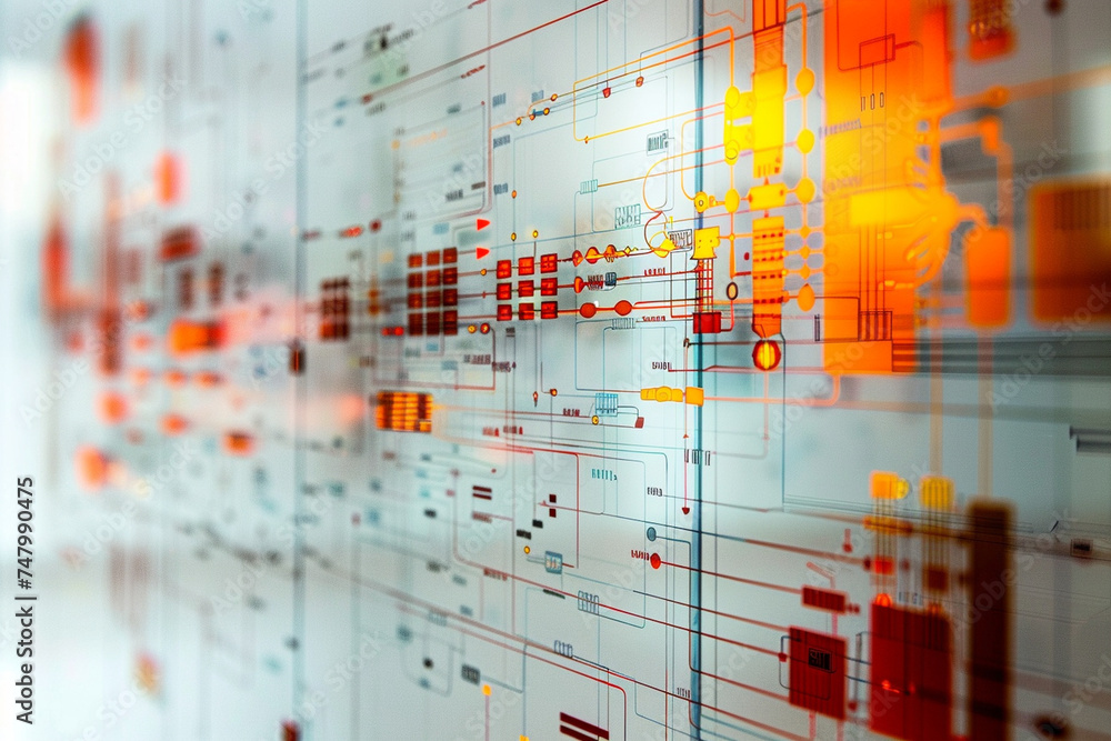 close-up photo focusing on the sharp and crisp graphics of a digital ...