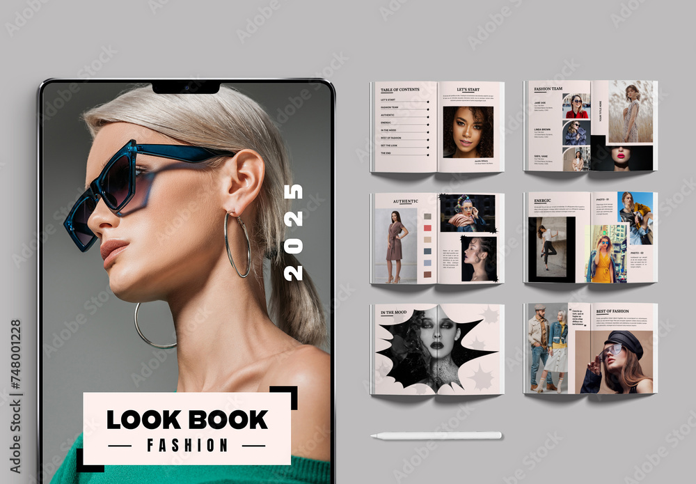 Fashion Lookbook Layout Stock Template | Adobe Stock