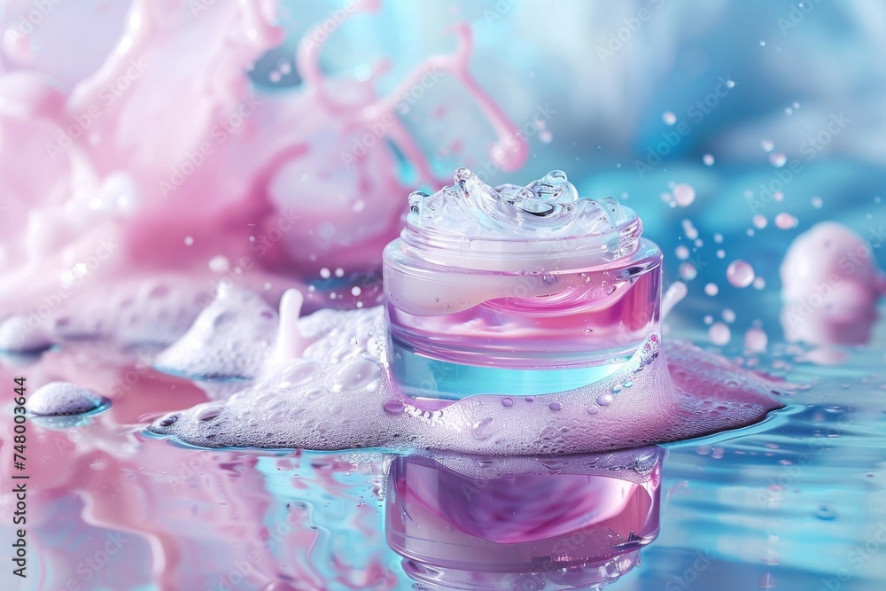 Facial pipette skin care cream. Skincare treatment products: essential ...