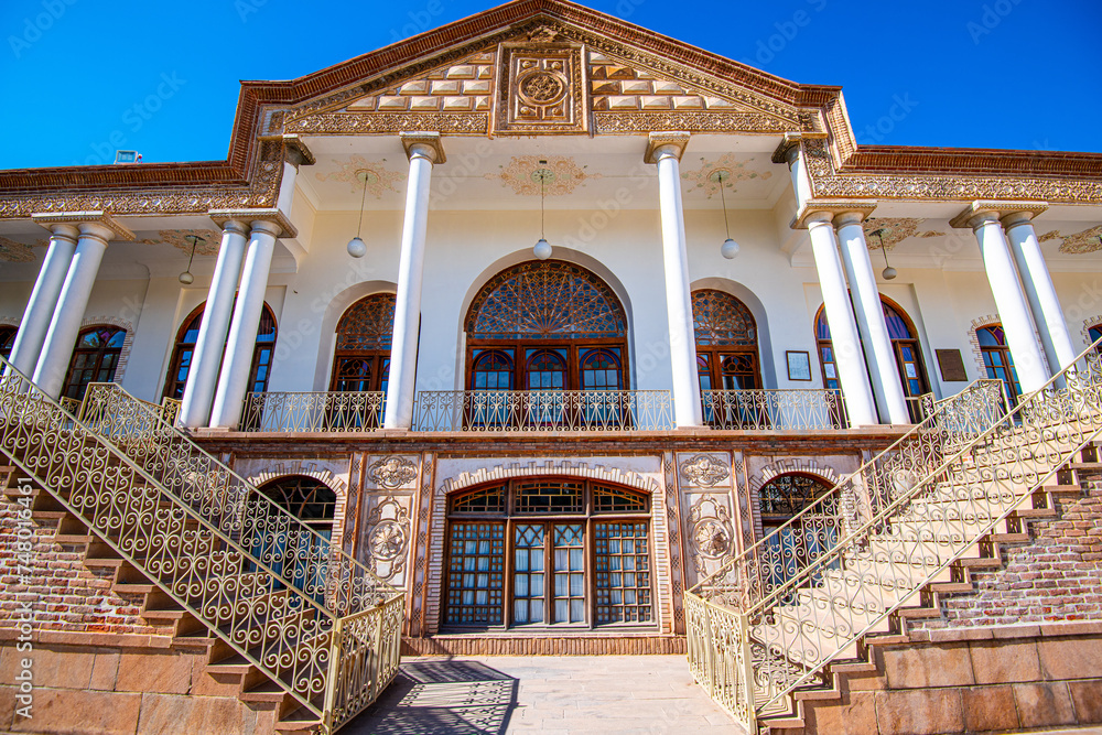 Ornate Entrance to Amir Nezam House, Qajar Museum - Tabriz, Iran Stock ...