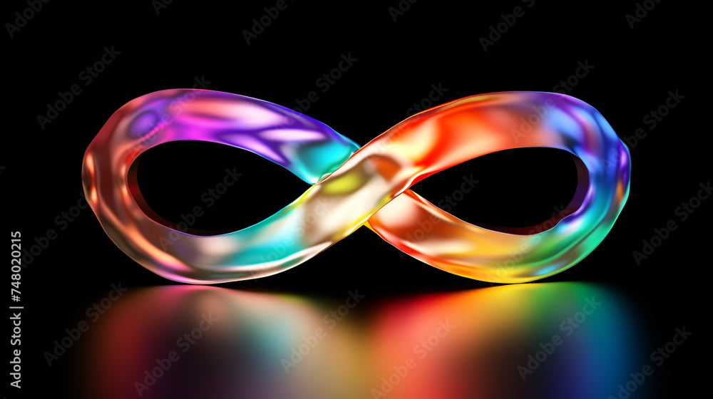 Autistic Pride Day. Colorful rainbow infinity. Rainbow Infinity symbol ...