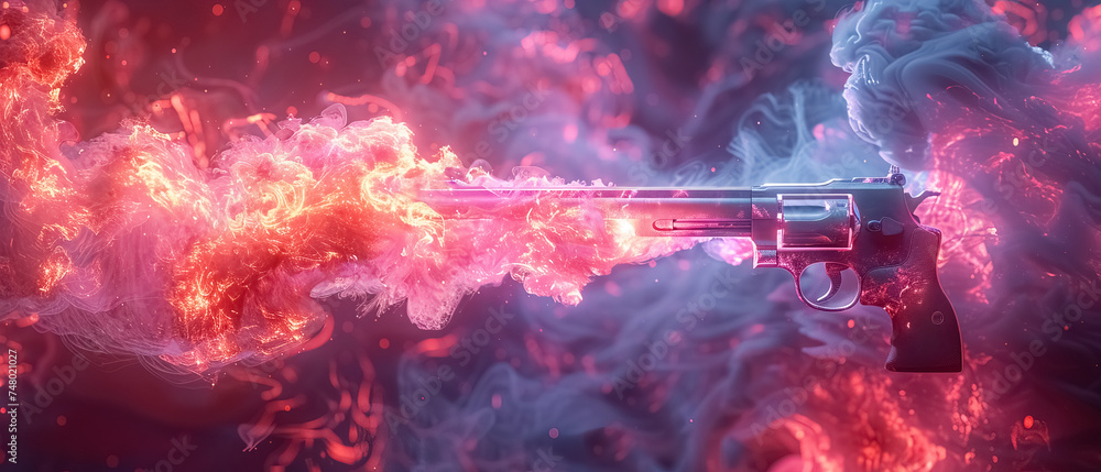 handgun style RPG shooting game engine close up, Game content ...